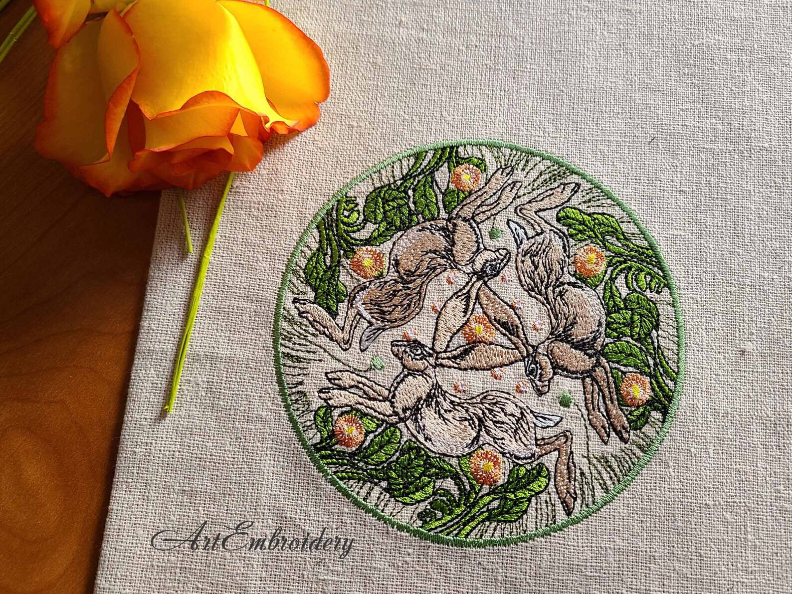 Hare Trinity Machine Embroidery Design in 3 Sizes for Hoop - Etsy