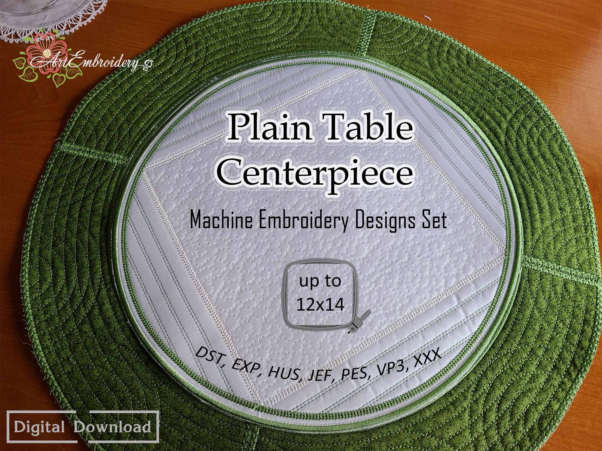 Plain Table Centerpiece Machine Embroidery ITH Project - Etsy