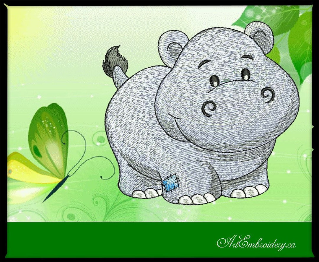 Hippo - Machine Embroidery Designs Set for a Babies and Children of a ...