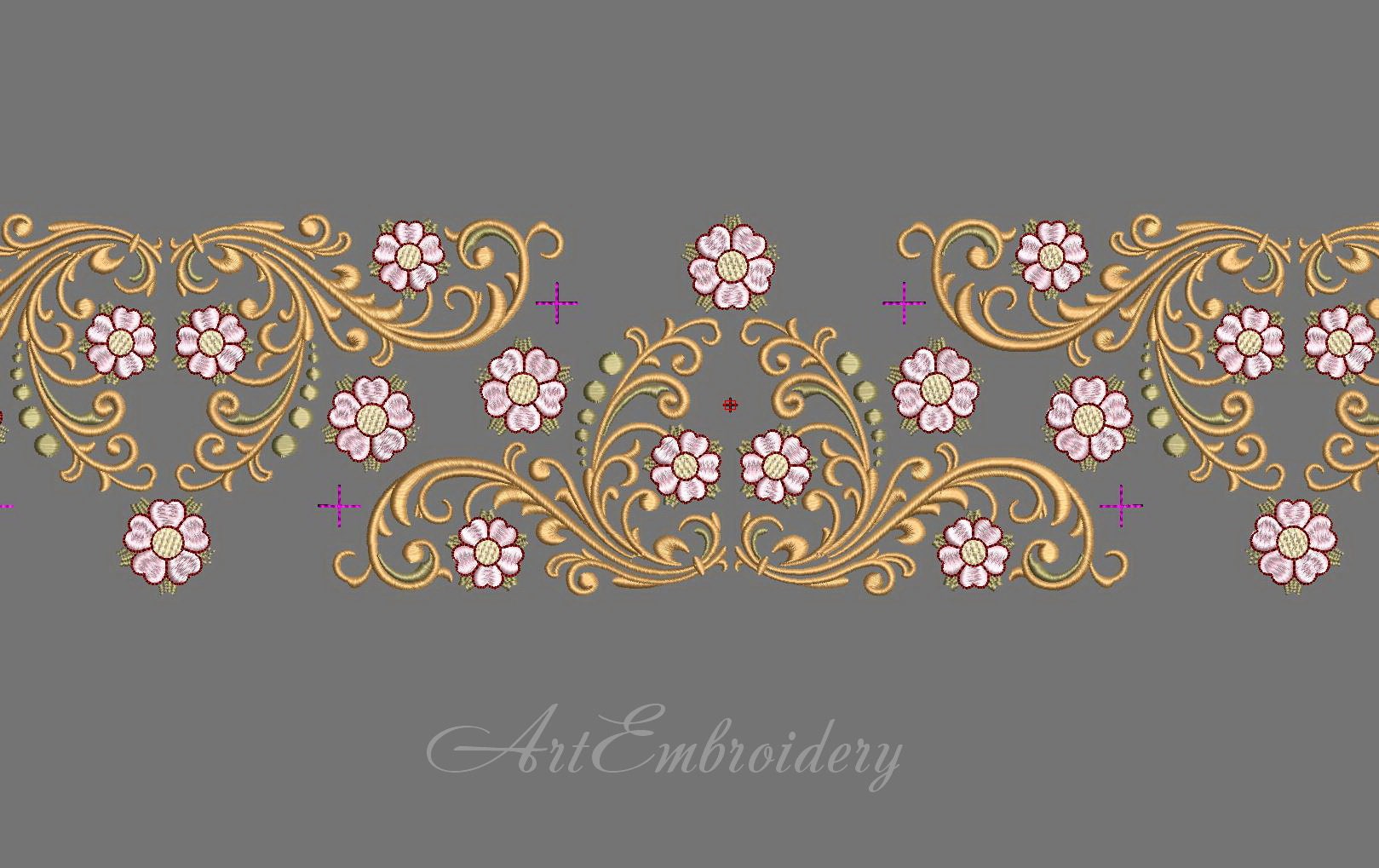 Tudor Rose Scroll Borders 1 Machine Embroidery Designs Set - Etsy Canada