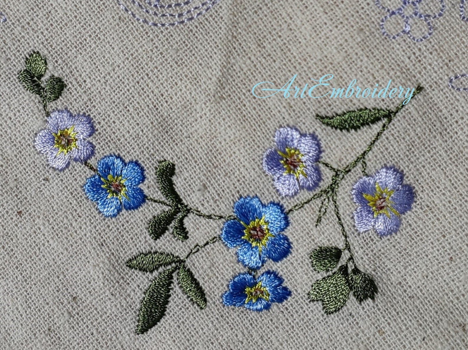 Forget-me-not Field Machine Embroidery Flowers Designs Set - Etsy
