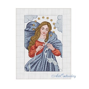 Mary Undoer of Knots – Machine Embroidery Christian Religious Design ...