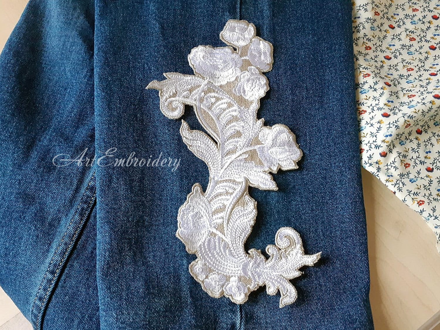 Floral Patch Machine Embroidery Design for Hoop 6x10 | Etsy