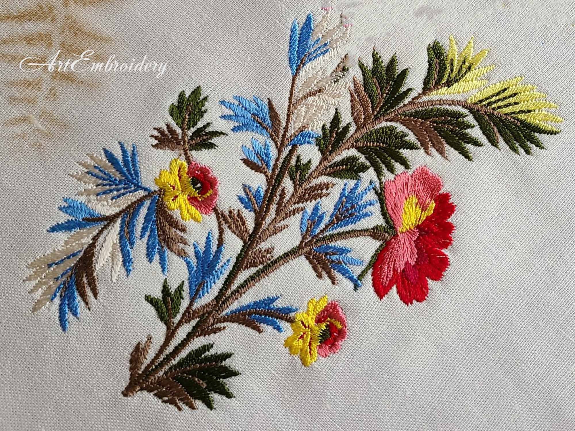 Rococo Flower Embroidery Designs: 18th Century Wave Borders (5x7, 6x10 ...