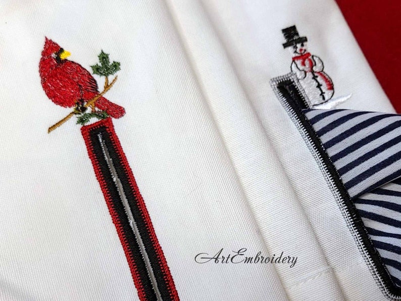 Keyhole Scarf Machine Embroidery Designs: Christmas Set (5x7" Hoop ...