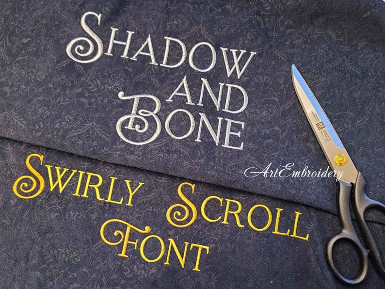 Swirly Scroll Font ESA Embroidery Font for Your Wilcom E3 - Etsy