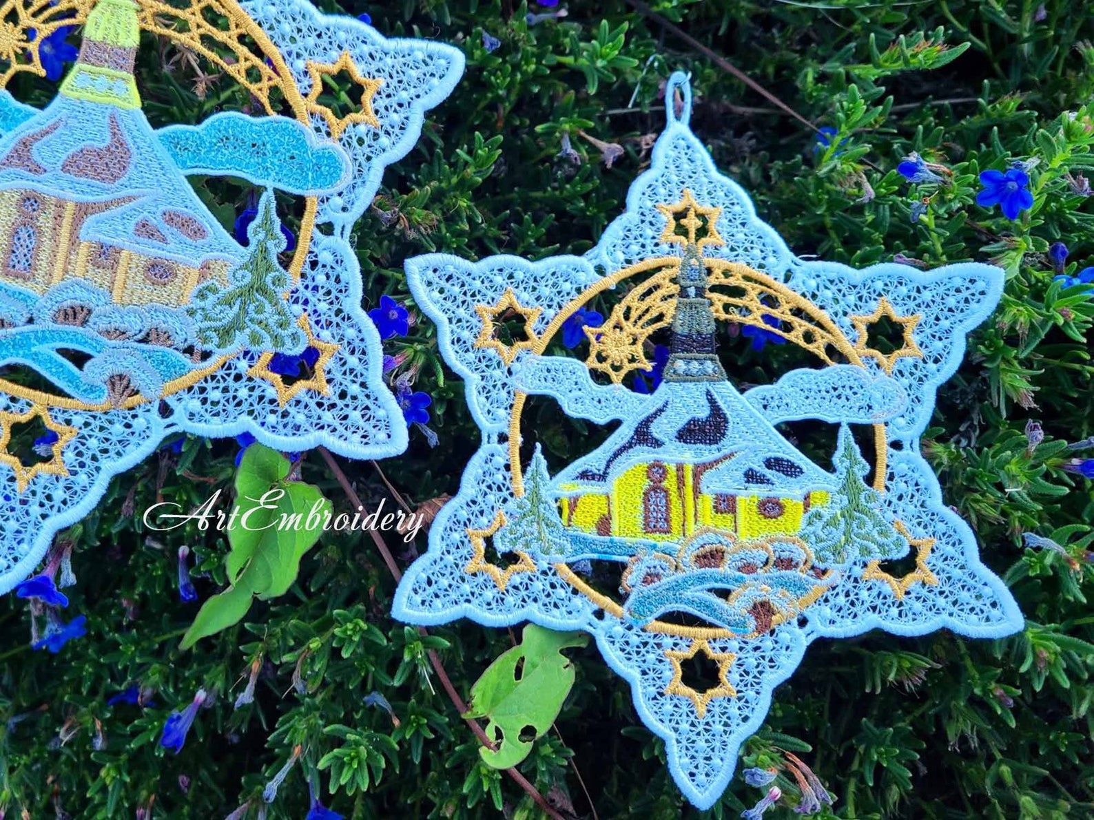 FSL Blessed Star: Machine Embroidery Lace Design (digital Download) - Etsy