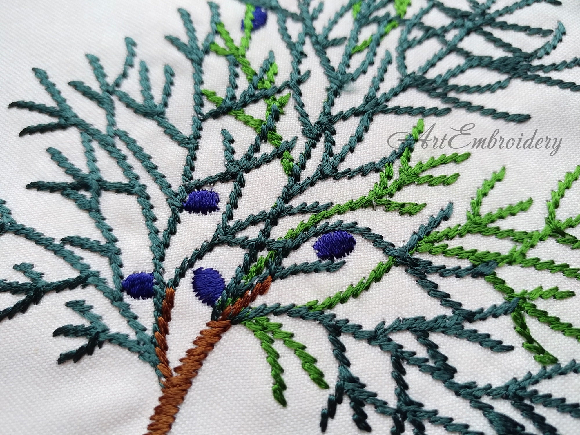 Juniper Berries Machine Embroidery Design in 3 Sizes for - Etsy Australia