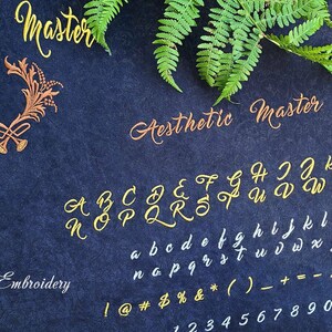 Aesthetic Master - ESA Embroidery Script Font for Your Wilcom E3, E4 ...
