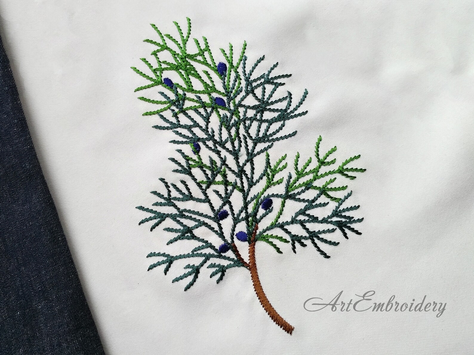 Juniper Berries Machine Embroidery Design in 3 Sizes for - Etsy
