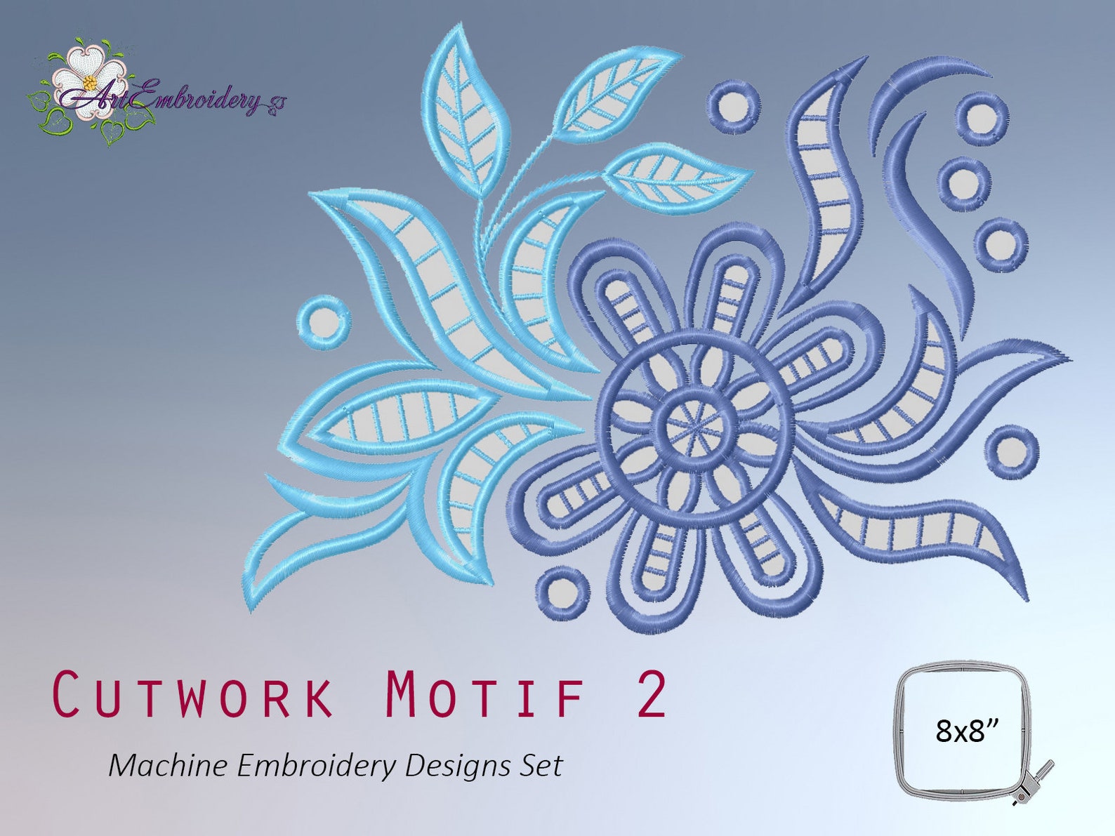 Cutwork Motif 2 - Cutwork Machine Embroidery Designs Set for Hoop 8x8 ...