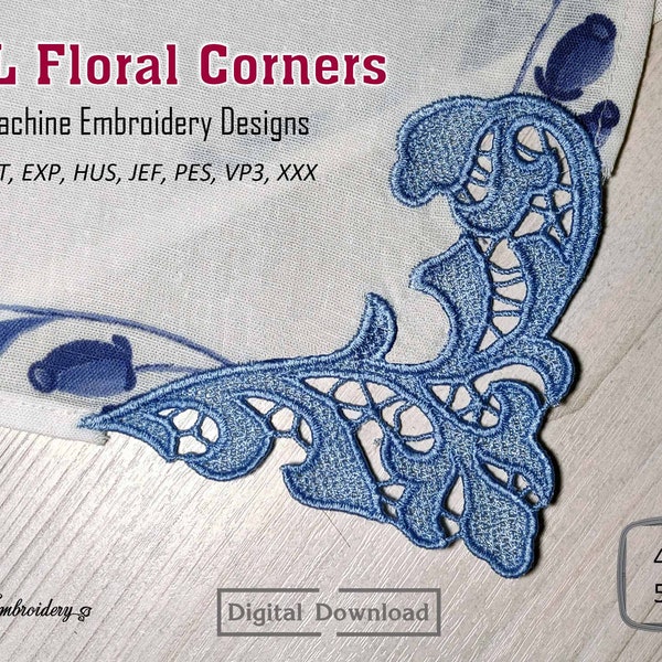 Corner Embroidery Designs - Etsy
