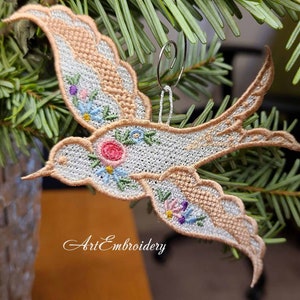 FSL Vintage Swallow – ITH Project Machine Embroidery Free Standing Lace ...