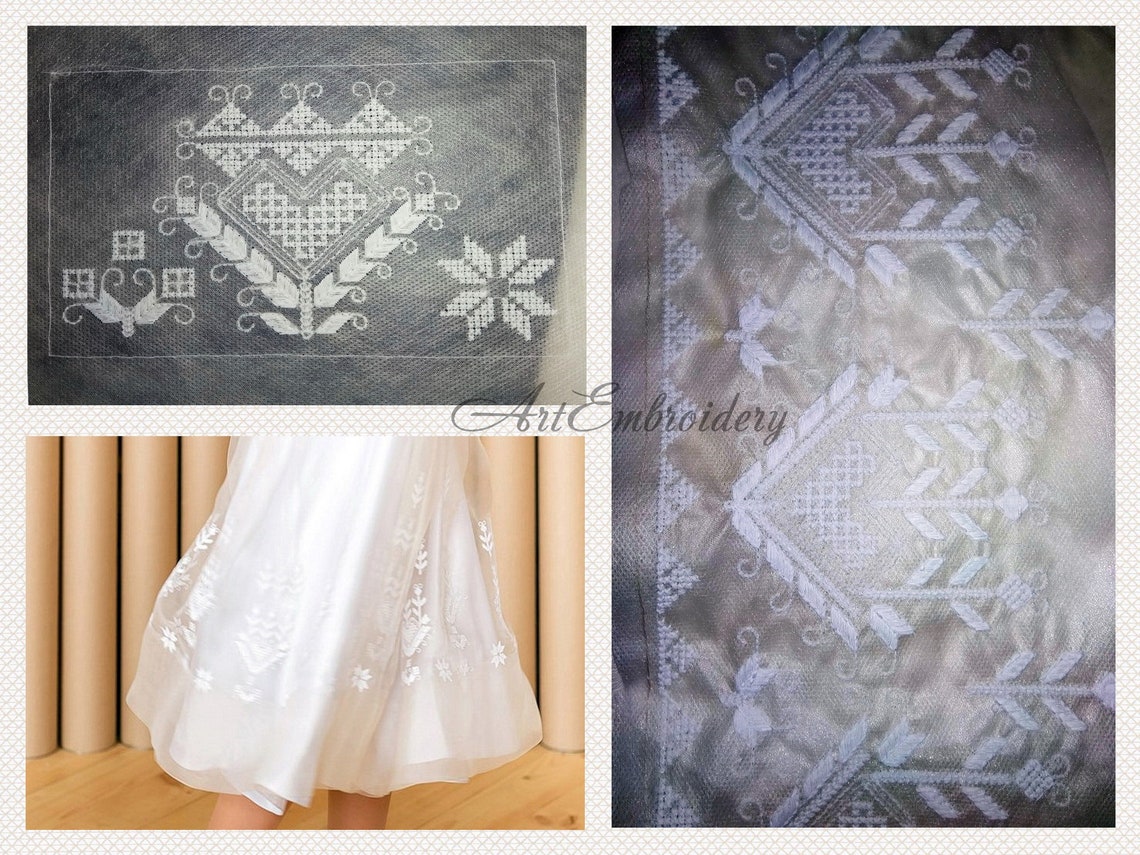 Light Hardanger Borders and Motifs Machine Embroidery | Etsy