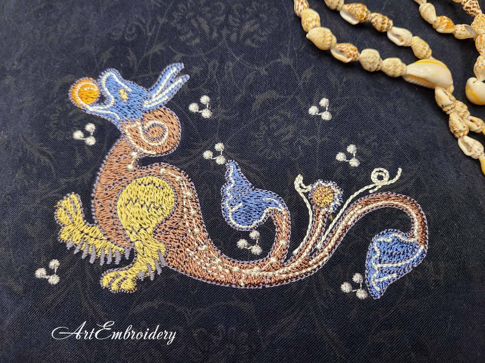 Mythic Hebrew Dragon Machine Embroidery Beast Design in 2 - Etsy Australia