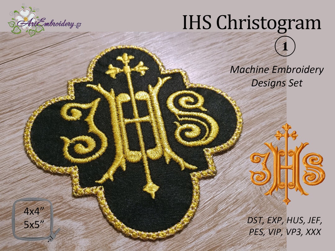 IHS Christogram 1 - Machine Embroidery Designs Set Includes Monogram ...