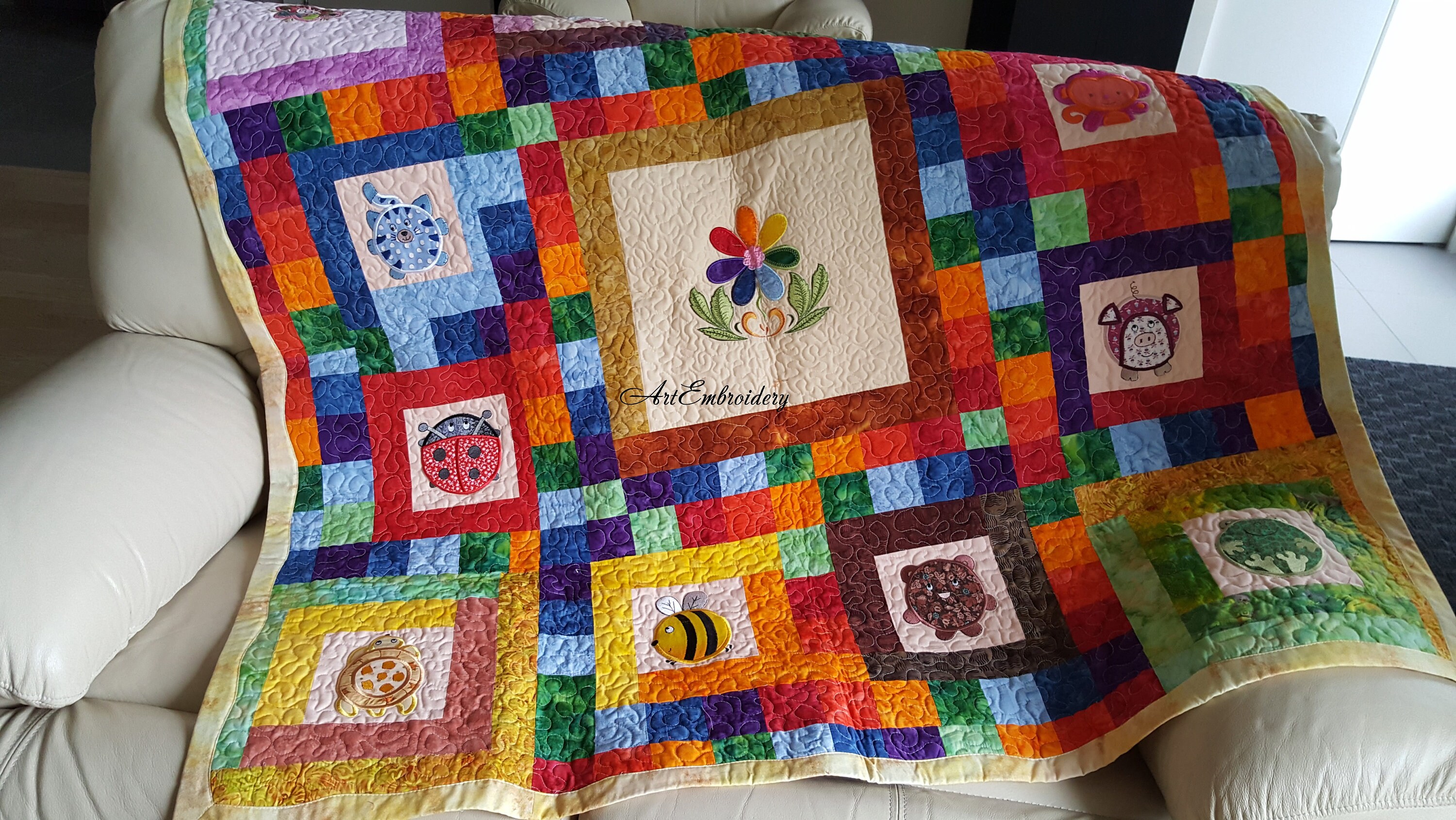 Magic Wish Seven-petals Flower Applique' Work | Etsy