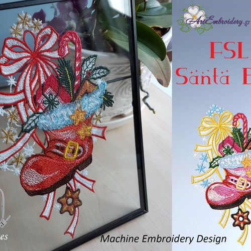 FSL Santa Ornament Free Standing Lace Instant Download - Etsy