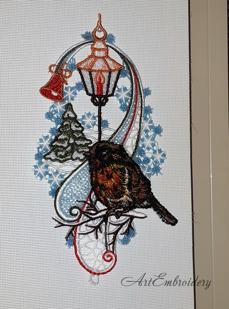 FSL Christmas British Robin Machine Embroidery Freestanding - Etsy Denmark