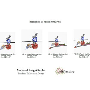 Medieval Knight Rabbit Machine Embroidery Design: Mystical Creature ...