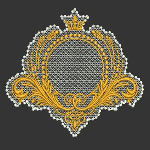 Royal Monogram Frame: Machine Embroidery Design ( 5x7, 6x8, 8x8 Hoop ...