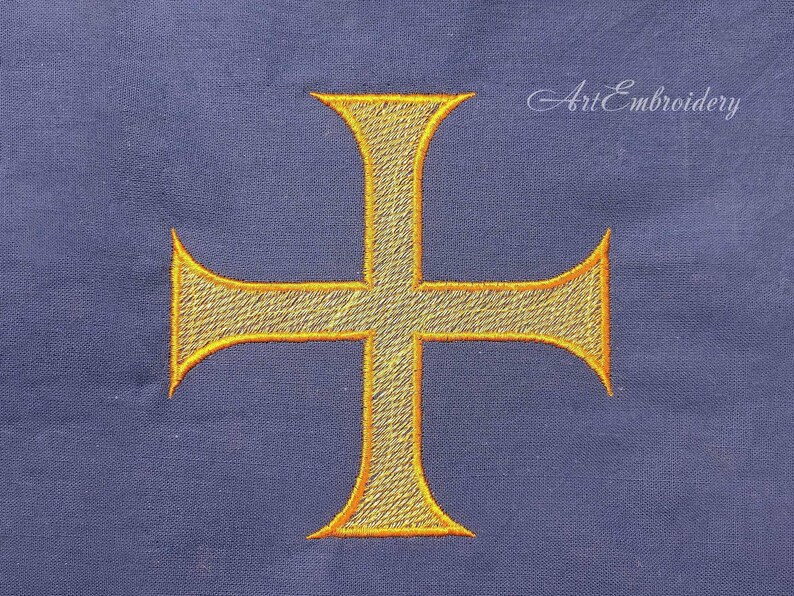 Symmetrical Cross Machine Embroidery Design: Christian Religious Symbol ...