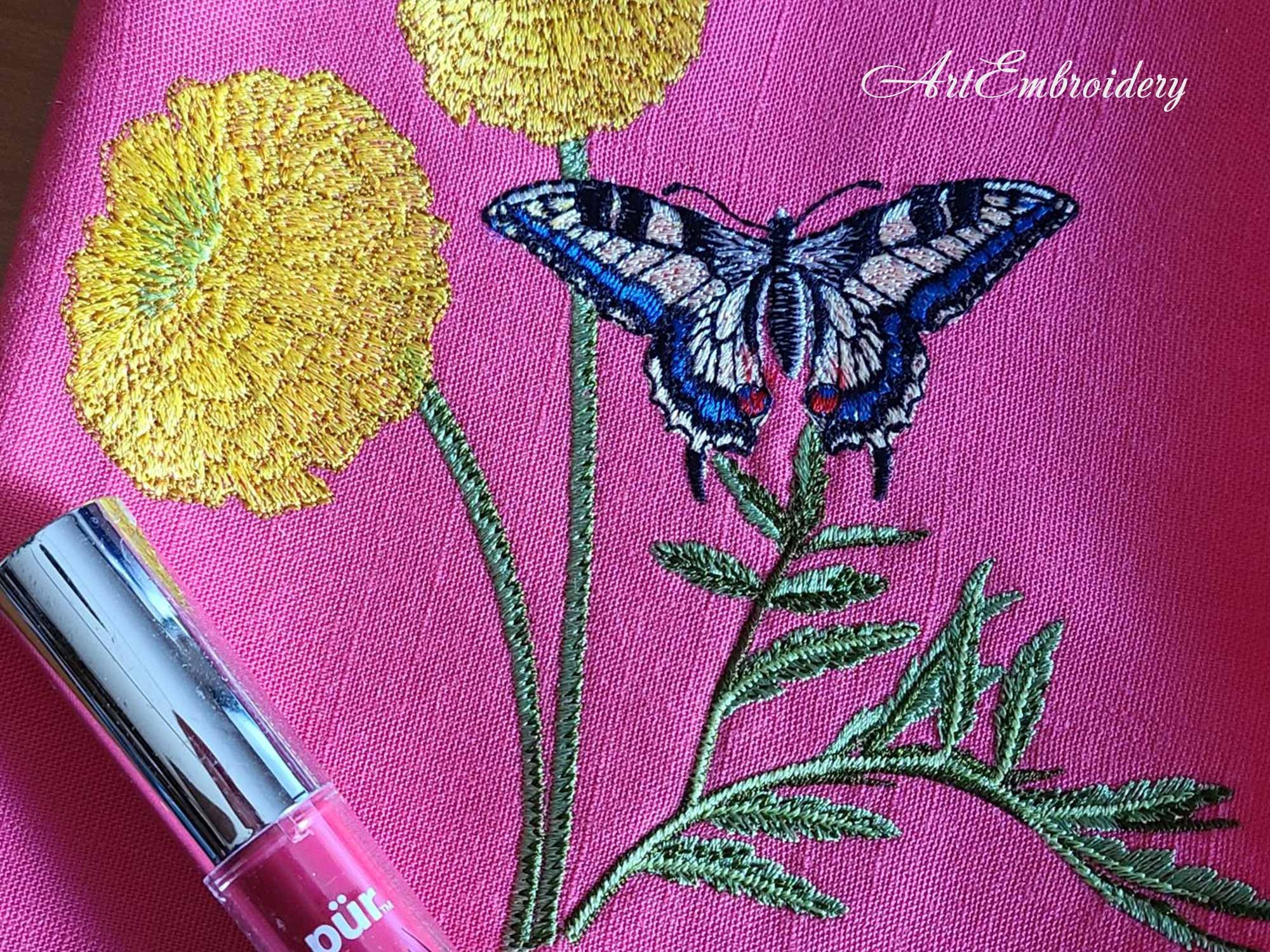 Garden Swallowtail Butterfly Machine Embroidery Flying - Etsy