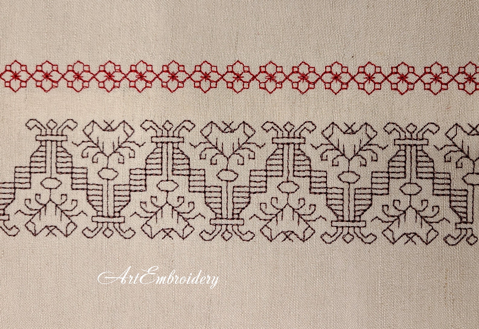 Italian Blackwork Borders Machine Embroidery Designs Set of | Etsy