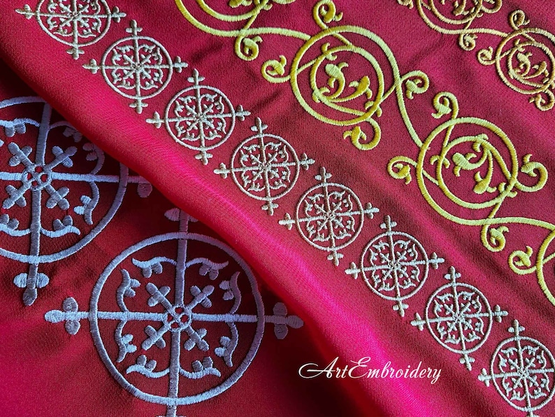 Medieval Tile Border Machine Embroidery Historical Designs - Etsy