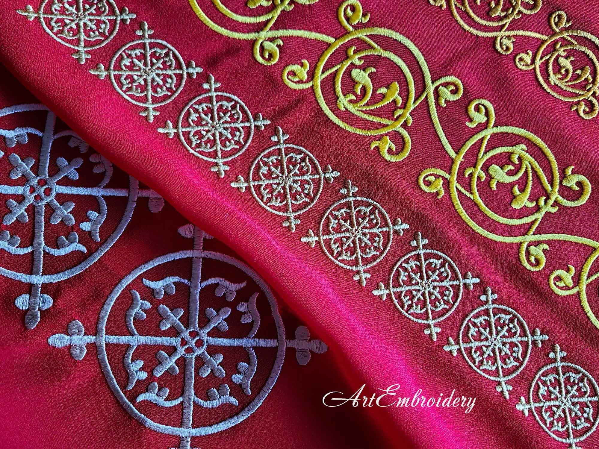 Medieval Tile Border - Machine Embroidery Historical Designs Set for ...