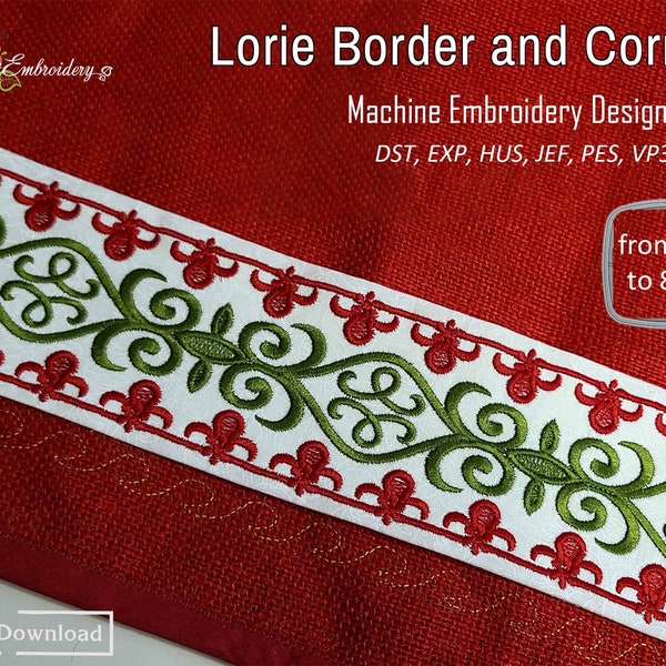 Corner Embroidery Designs - Etsy