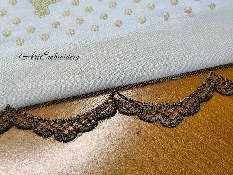 Tulle Lace Scallop Borders Machine Embroidery Edge Finishing - Etsy