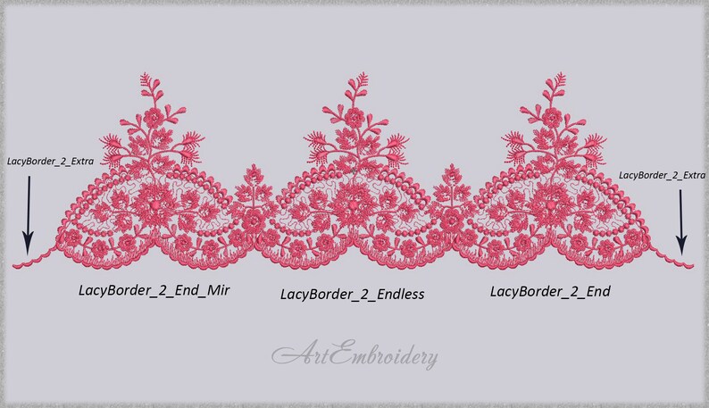 Towel Edge Border Machine Embroidery Designs Set for hoop | Etsy