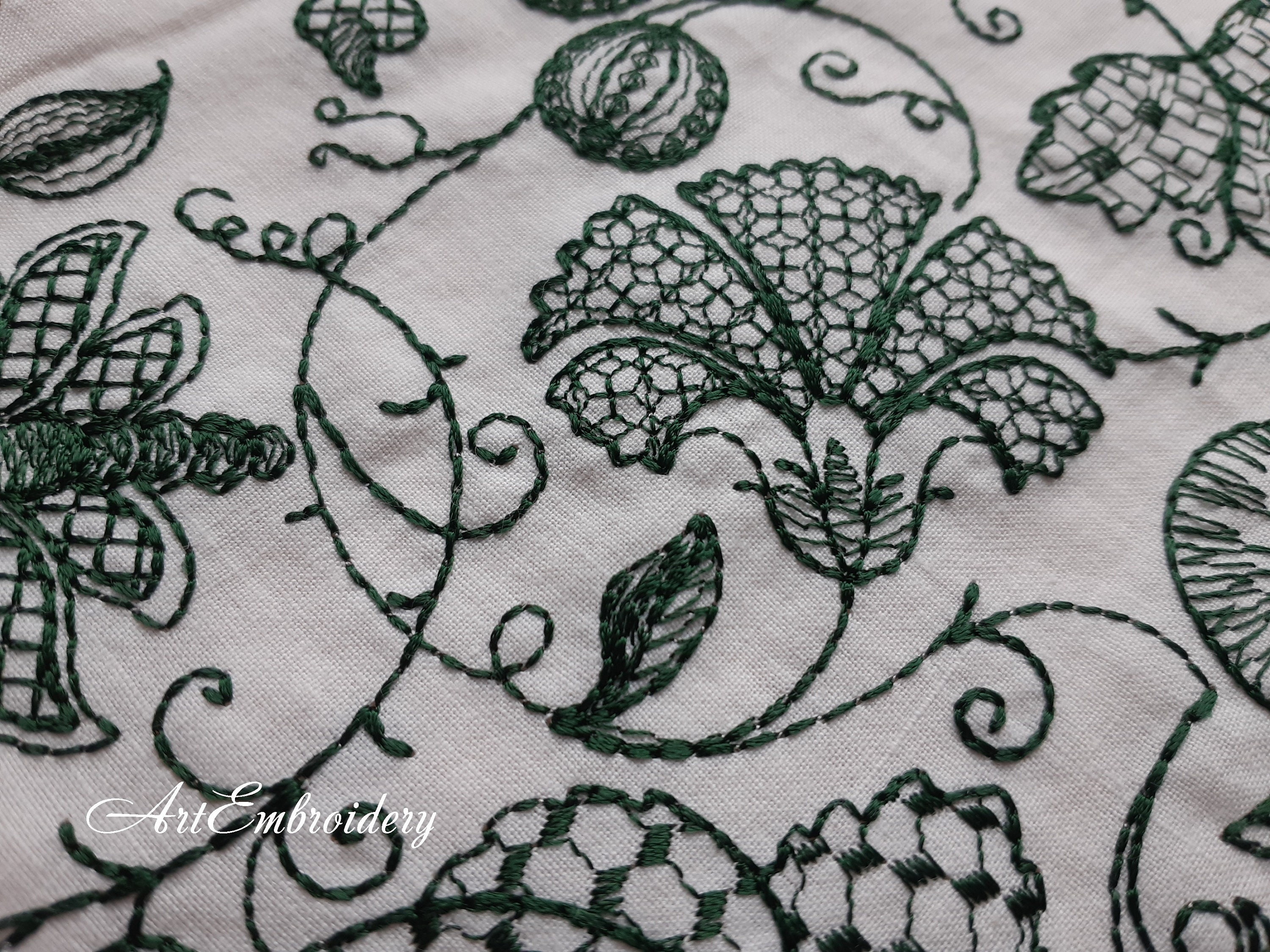 Elizabethan Blackwork Fabric - Machine Embroidery Designs for Doll - Etsy