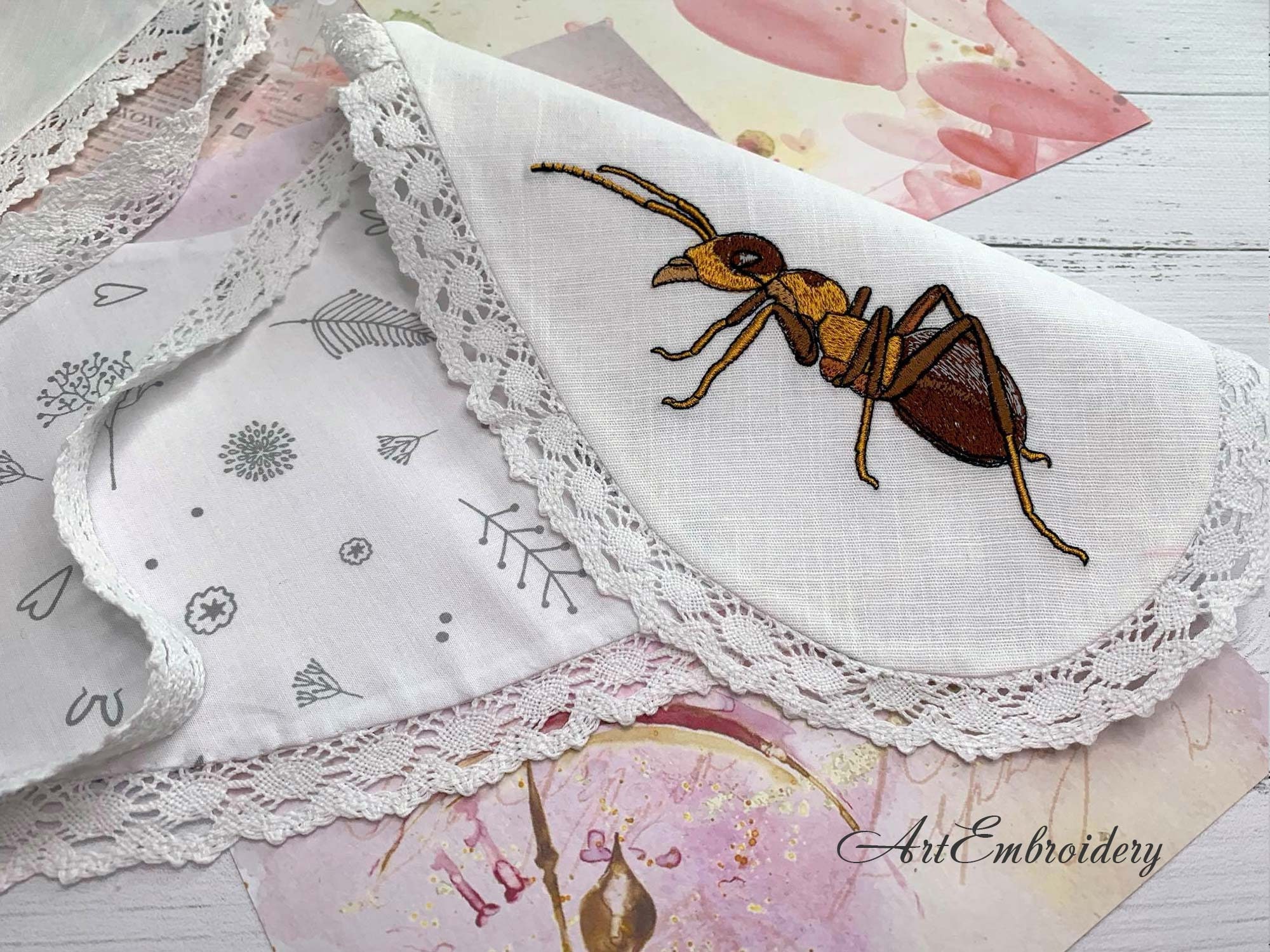 Jumbo Ants Red and Black Machine Embroidery Insects Designs | Etsy