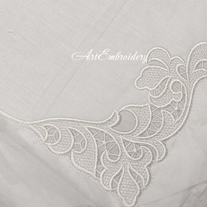 FSL Floral Corner Machine Embroidery Design: Freestanding Lace (digital ...