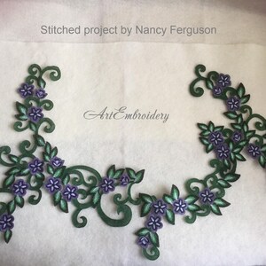 FSL Floral Shoulder Overlay - Free Standing Lace Machine Embroidery ...