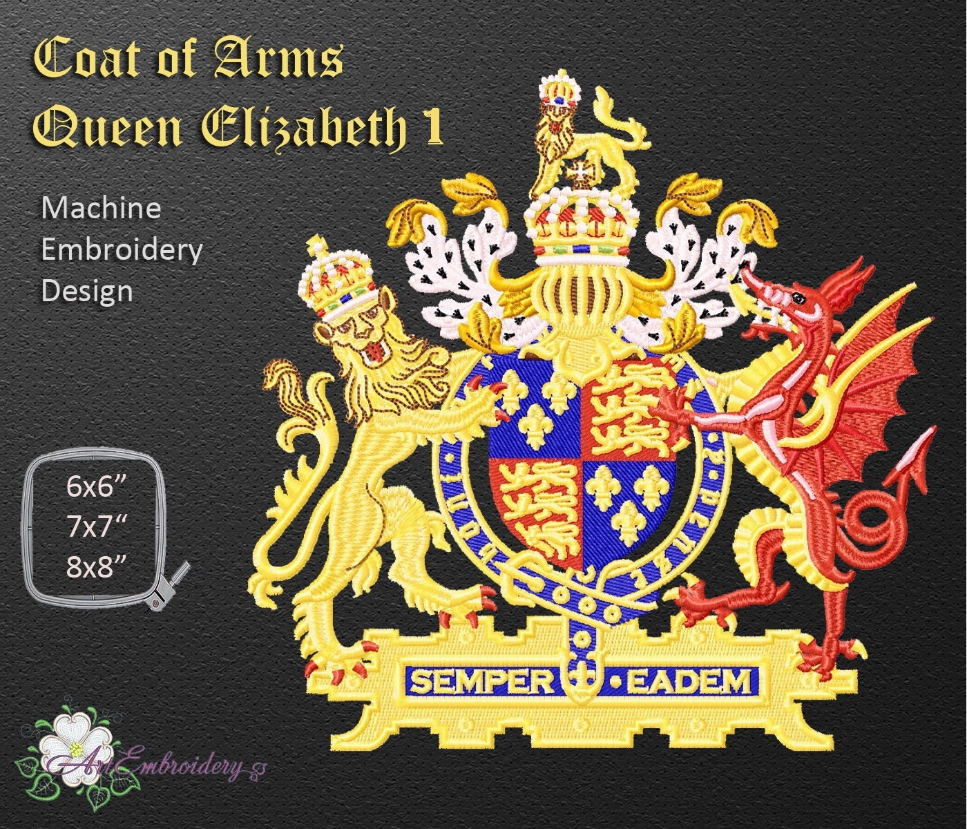 Coat of Arms Queen Elizabeth I Official Coat of Arms of the - Etsy