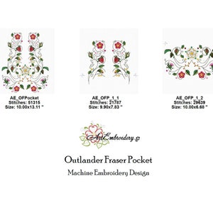 Outlander Fraser Pocket Machine Embroidery Design (9x14", 8x10") - Etsy