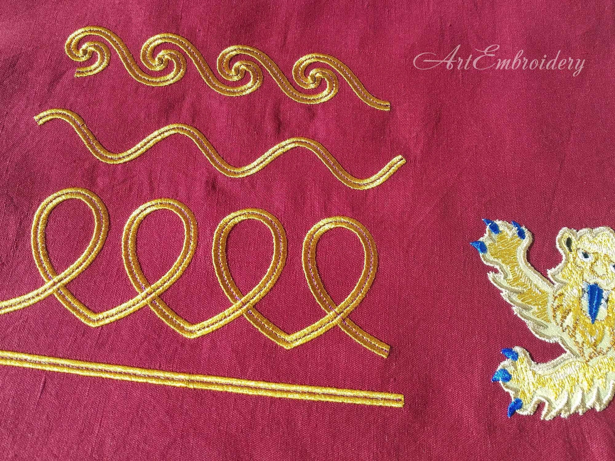 Soutache Braid Machine Embroidery Designs: 6mm Constructor (digital ...