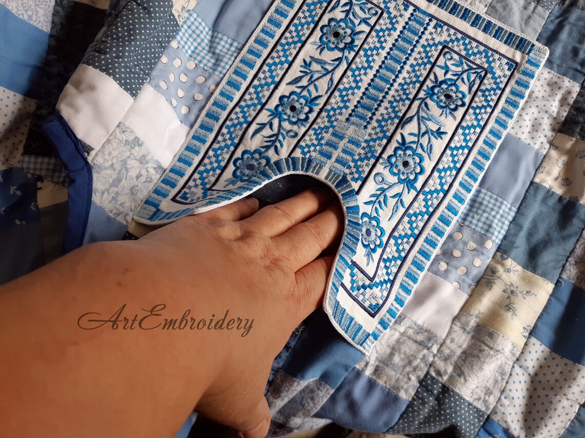 Floral Pocket Machine Embroidery Design Assembled for Hoop - Etsy