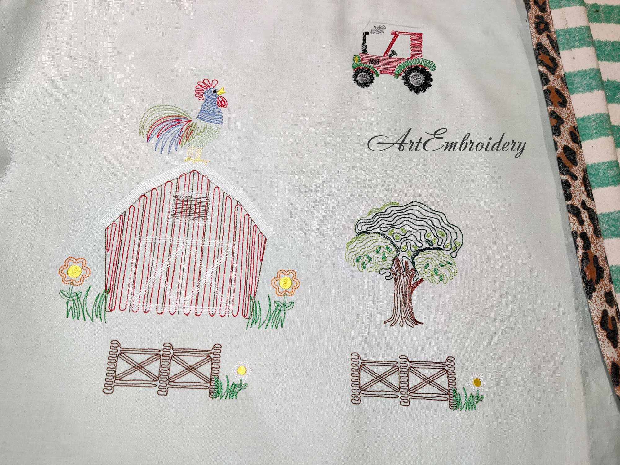 Swirly Farm Machine Embroidery Farm and Cottage Core Designs | Etsy