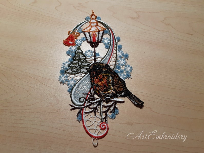 FSL Christmas British Robin Machine Embroidery Freestanding - Etsy Denmark