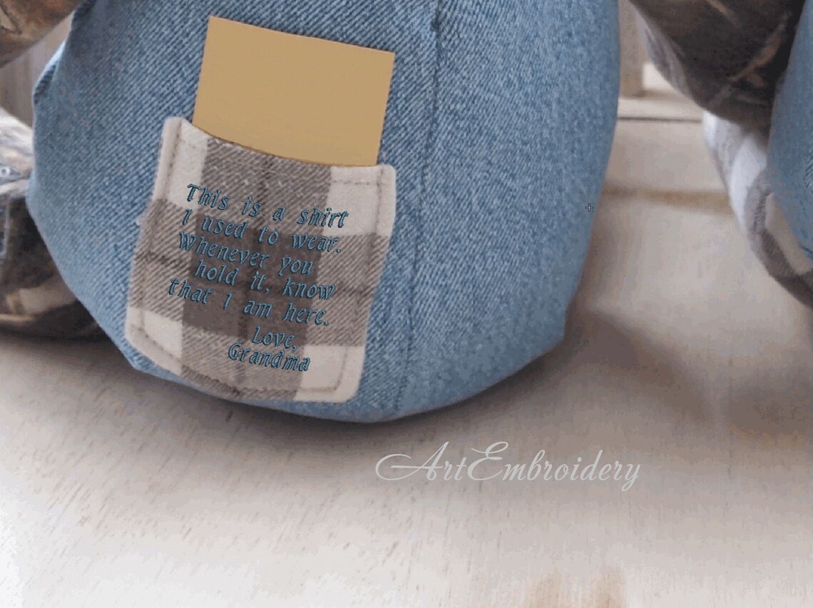 Memory Bear - Pillow Poem Machine Embroidery Designs Set for Hoops 4x4 ...