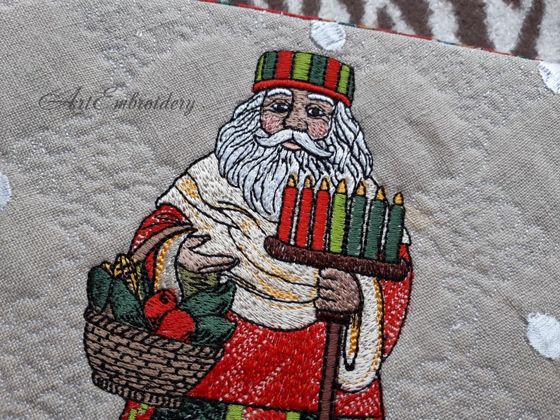 African Santa Machine Embroidery Set of Santa Design in 3 Sizes and ITH ...