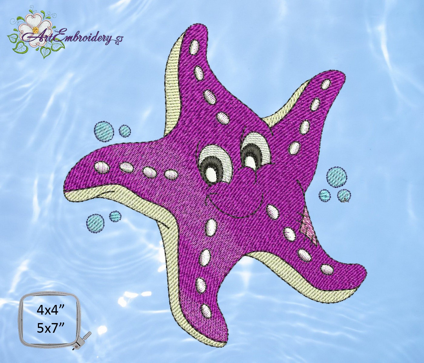 Starfish Machine Embroidery Design: Ocean Life, Baby & Children (4x4 ...