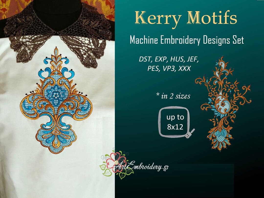 Kerry Motifs - Machine Embroidery Designs Set in 2 Sizes (A and B)for ...
