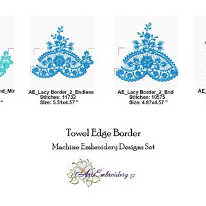 Towel Edge Border - Machine Embroidery Designs Set for Hoop 5x7" - Etsy