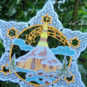 FSL Blessed Star: Machine Embroidery Lace Design (digital Download) - Etsy