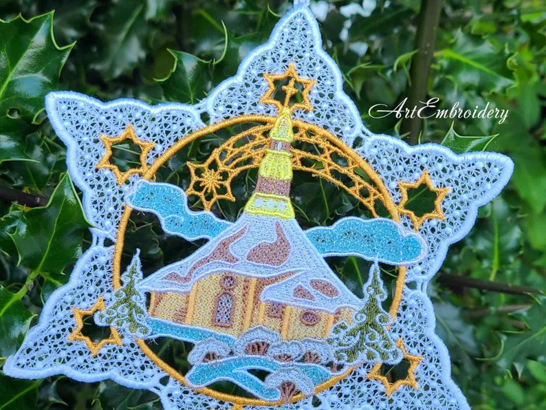 FSL Blessed Star: Machine Embroidery Lace Design (digital Download) - Etsy